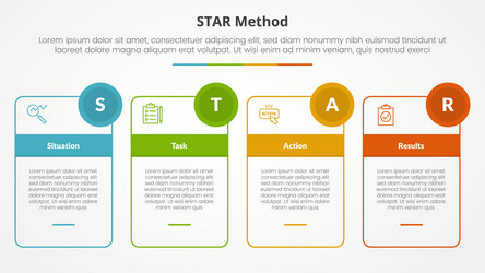 Star method infographic concept for slide Vector Image