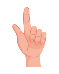 Hand human two fingers Royalty Free Vector Image