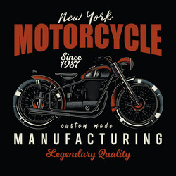American motorcycle custom made Royalty Free Vector Image