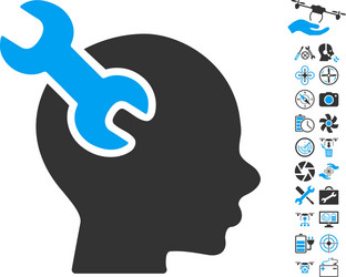 Brain service icon Royalty Free Vector Image - VectorStock