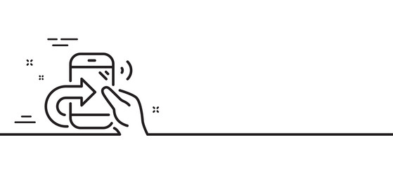 Call center service line icon share phone Vector Image