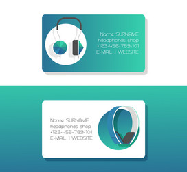 Sound system business card audio acoustic Vector Image