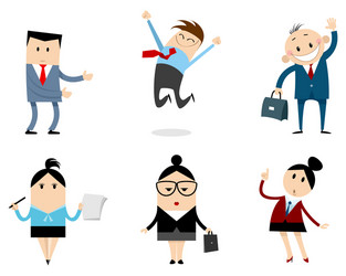 Office worker set worker set Royalty Free Vector Image
