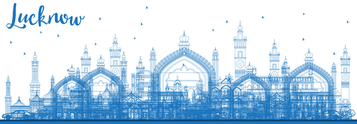 Lucknow skyline uttar pradesh india city Vector Image