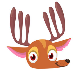 Cartoon deer character isolated Royalty Free Vector Image