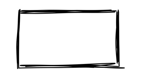 Doodle frames rectangle hand drawn borders Vector Image