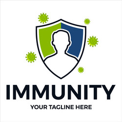 Immune system icon in cartoon style Royalty Free Vector