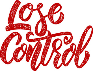 Grunge red out of control word square rubber seal Vector Image