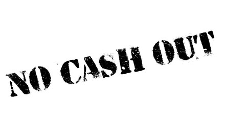 No cash out rubber stamp Royalty Free Vector Image