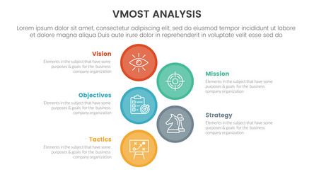 Vmost analysis model framework infographic 5 Vector Image