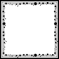 Empty postmark template blank square frame Vector Image