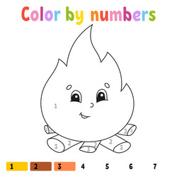 Color numbers coloring book for kids cartoon Vector Image