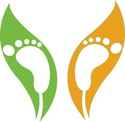 Foot care logo designs iconic symbol Royalty Free Vector