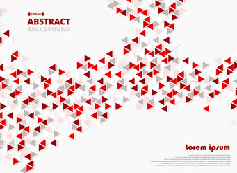 Abstract geometric triangles pattern red Vector Image