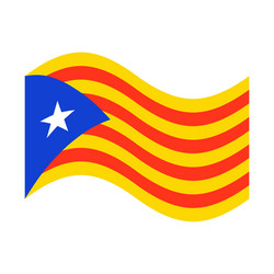 Catalonia flag isolated estelada blava banner Vector Image
