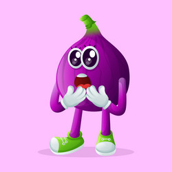 Cute fig characters with emoticon faces Royalty Free Vector