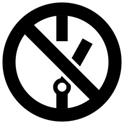 Do not alter the state of switch prohibited Vector Image