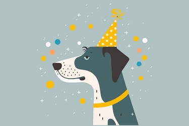 Dog birthday Royalty Free Vector Image - VectorStock