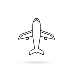 Airplanes thin line icons Royalty Free Vector Image