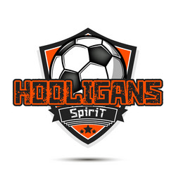 Soccer logo football hooligans spirit Royalty Free Vector