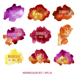 Abstract watercolor labels Royalty Free Vector Image