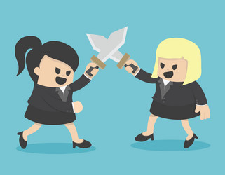 Businessmen characters fight Royalty Free Vector Image