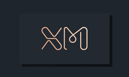 Initial letters xm monogram logo design bundle Vector Image