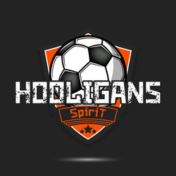Soccer logo football hooligans spirit Royalty Free Vector