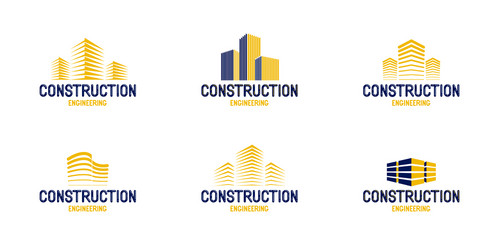 Building construction design element logo or icon Vector Image