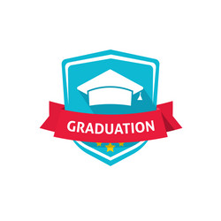 School logo emblem graduation education icon Vector Image