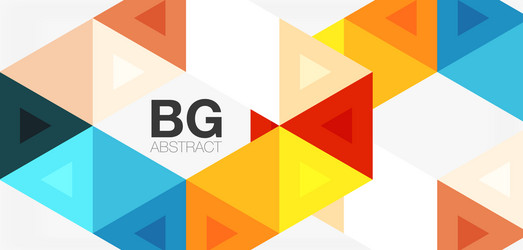 Mosaic Triangle Pattern Abstract Background Vector Image