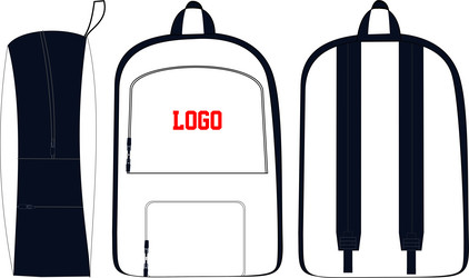 Sports backpacks bags mock ups Royalty Free Vector Image