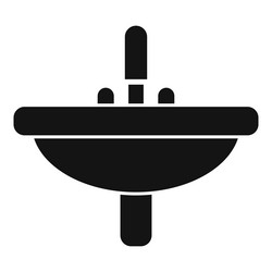 Toilet basin icon simple wc restroom Royalty Free Vector