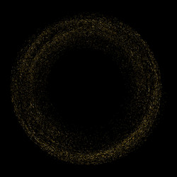 Golden halo angel ring isolated on transparent Vector Image