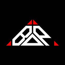 Bop letter logo creative design with graphic Vector Image