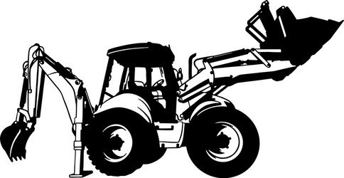 Front loader - farm tractor farming vehicle Vector Image