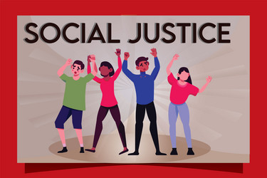 Social justice or human rights Royalty Free Vector Image