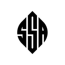 Ssa triangle letter logo design Royalty Free Vector Image