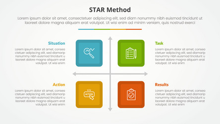 Star method infographic concept for slide Vector Image