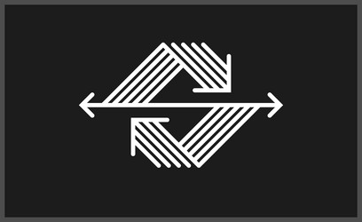 Arrow original logo isolated pictogram symbol Vector Image