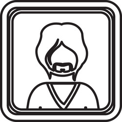 Half body man silhouette with formal suit Vector Image