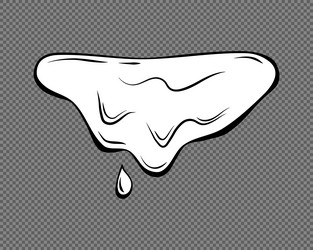 Dripping liquid outline contoured Royalty Free Vector Image