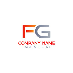 Initial letter fg logo design template creative Vector Image