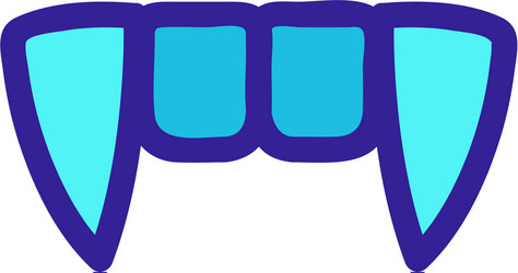 Vampire icon fangs isolated contour symbol Vector Image