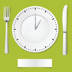 Breakfast lunch and dinner time Royalty Free Vector Image