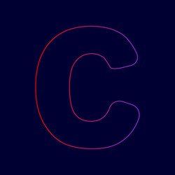 Letter c sign design template element Royalty Free Vector