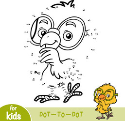 Numbers game dot to for children chicken Vector Image