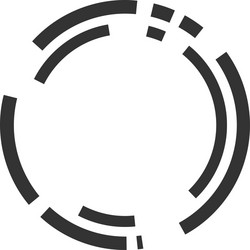 Tech ring logo - circular vortex sphere Royalty Free Vector