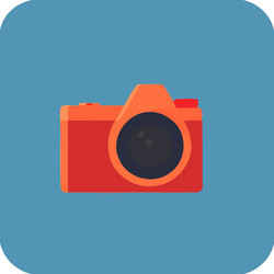 Minimalistic and iconic camera icon Royalty Free Vector
