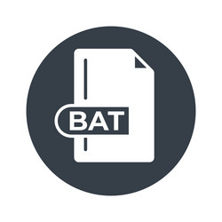 Bat file format icon batch file format extension Vector Image